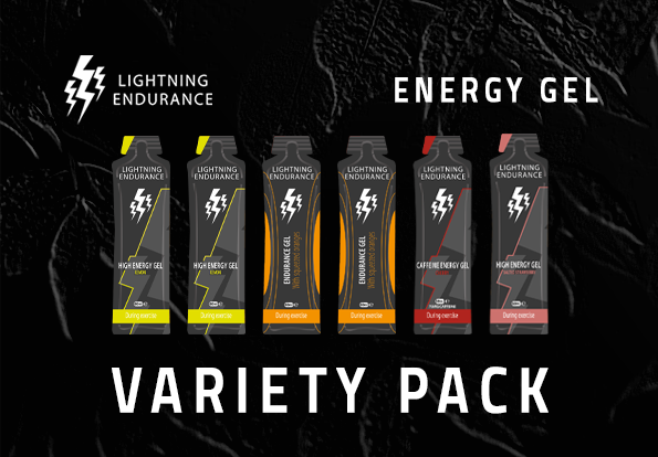 Lightning Endurance Energy Gel Variety Pack - 12 x 60 ml - Energy Gels ...