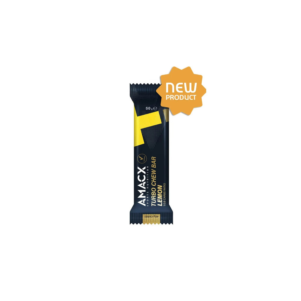 Amacx Turbo Chew Bar - Lemon - 1 x 50g - Energy Bar - During - Body ...